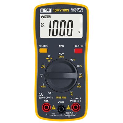 108P+TRMS | 3⅚ Digits 6000 Counts TRMS Autoranging Pocket Size Digital ...